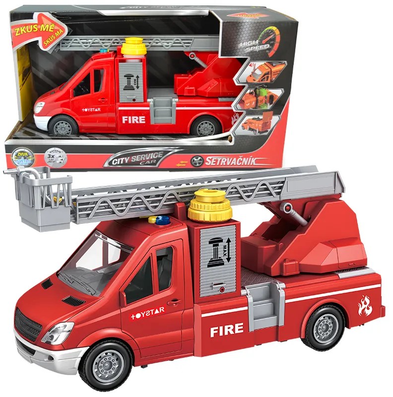 CITY SERVICE CAR - 1:14 Hasičská dodávka s žebříkem a pumpou