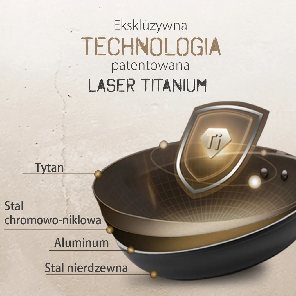 Pánev s titanovým povrchem Ø 16 cm - Saturn Terra Lunasol - 601303