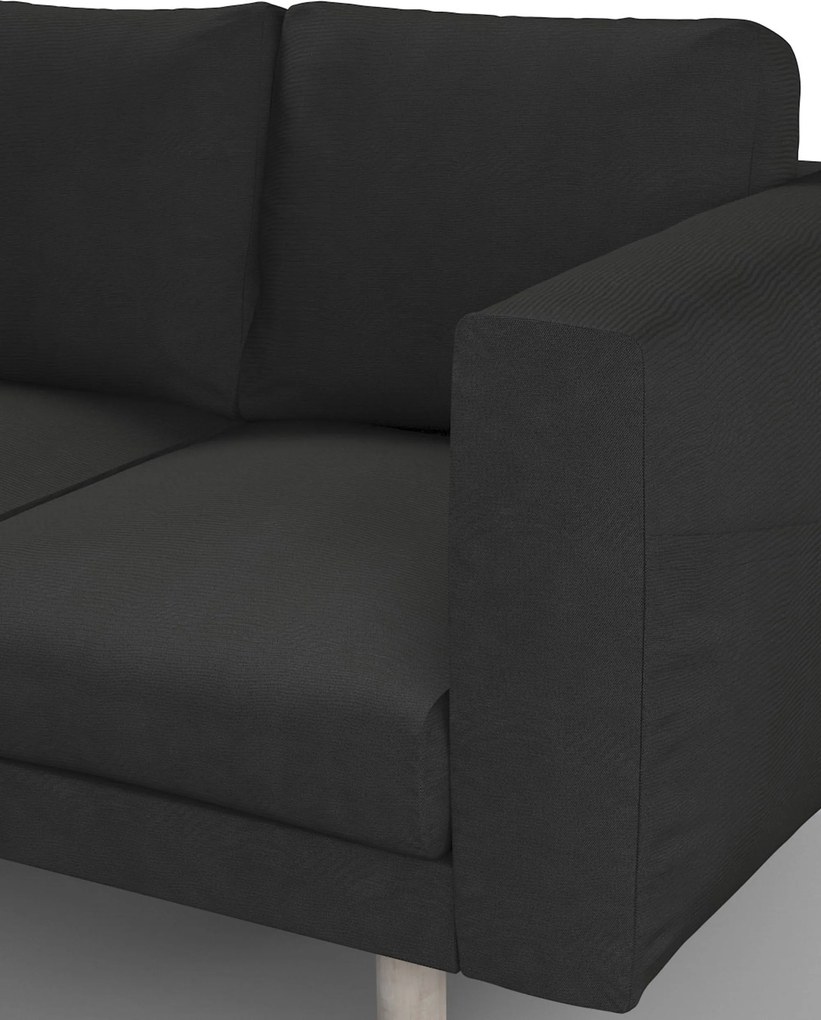 Potah na pohovku IKEA Norsborg 3-místná barva černá látka pletený vzor