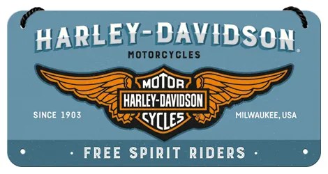 Postershop Závesná cedule: Harley-Davidson (Free Spirit Riders) - 10x20 cm