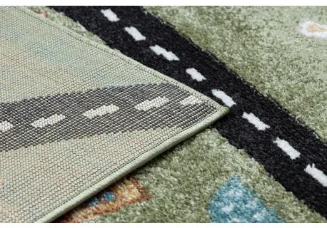 Dywany Luszczow Dětský kusový koberec FUN Route, ulice, zvířata zelená Rozměr koberce: 180 x 270 cm