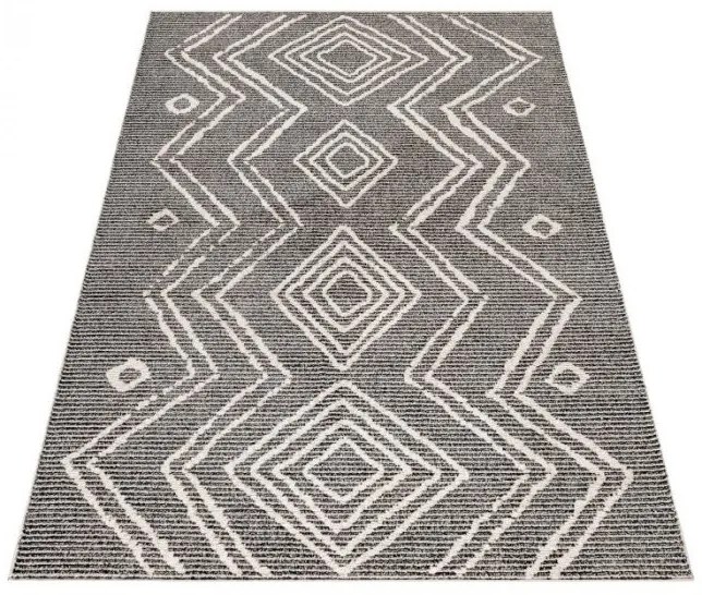 Vopi | Kusový koberec Taznaxt 5104 black - 240 x 340 cm