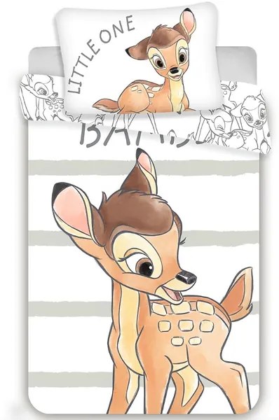 Jerry fabrics Disney povlečení do postýlky Bambi stripe baby 100x135 + 40x60 cm