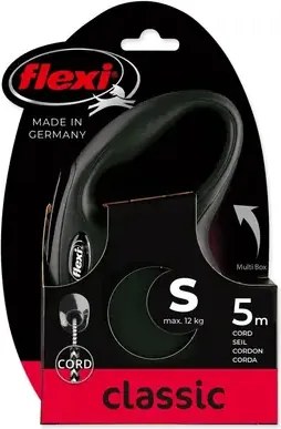 Flexi Classic S lanko 5m černé / Vodítko