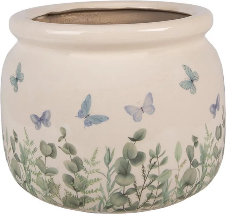 Dekorativní obal na květináč Butterflies Home L - Ø 20*15 cm