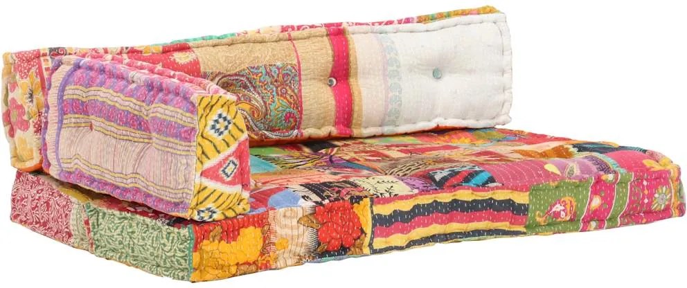 Poduška na pohovku z palet vícebarevná textil patchwork 287722