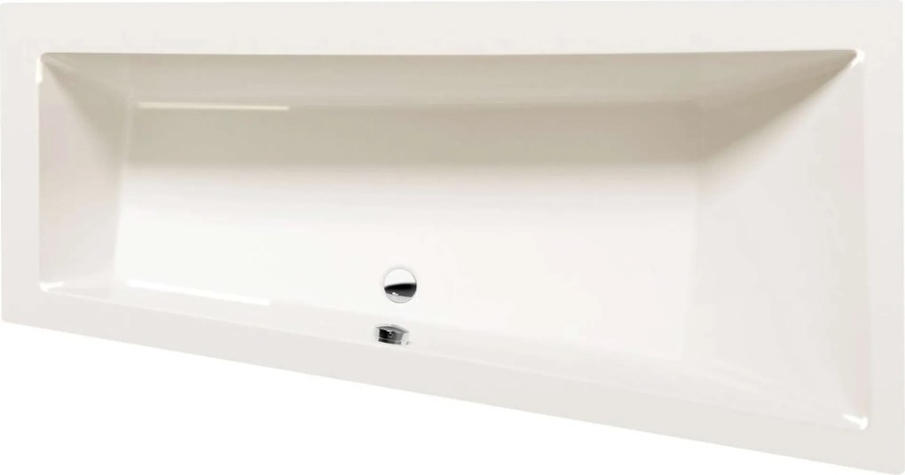 Polysan Andra - Asymetrická vana R 160x90 cm, ivory 81541.40
