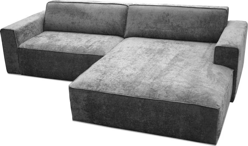 Casarredo - Komfort nábytek Rohová sedací souprava NUOVO, šedá Rino 94 | Umístění rohu: roh na pravé straně (viz obrázek)