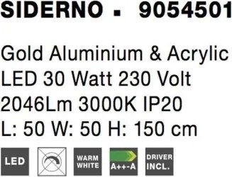 Závěsné LED svítidlo NOVA LUCE SIDERNO 15W 3000K 9054501
