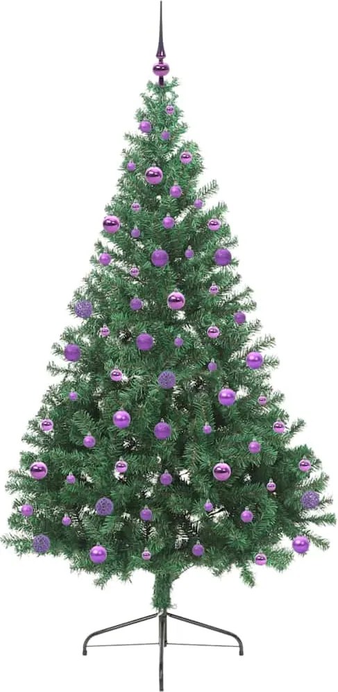 Umělý osvětlený vánoční stromeček Zelená 210 cm PVC 3397030