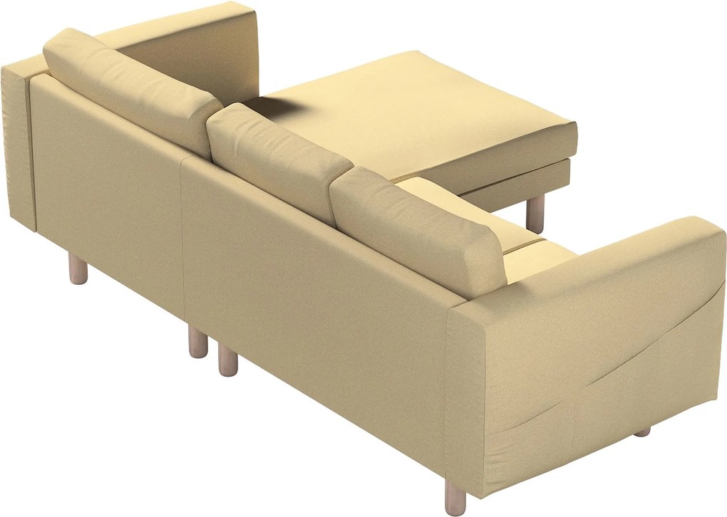 Potah na pohovku IKEA Norsborg 3-místná se šezlongem barva zelená látka pletený vzor