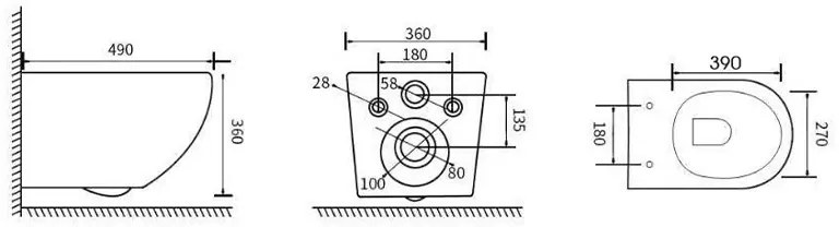 BPS-koupelny Závěsná WC mísa se SoftClose sedátkem , bílá
