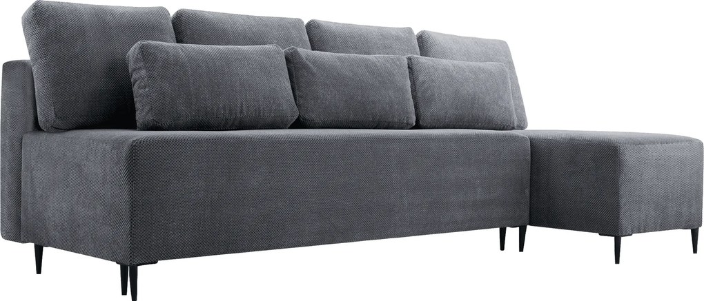 Rohová rozkládací sedací souprava do L MAROKO, 251 cm, s úložným prostorem Roh pohovky: Levý roh, Barva látky: Cihlová (Onega 18)