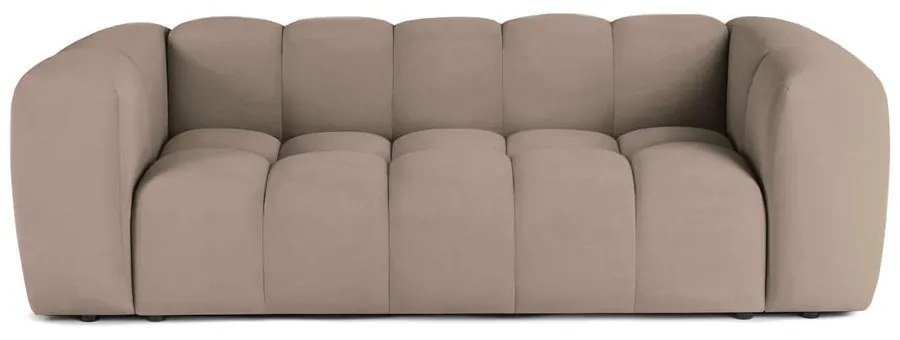 Taupe sametová pohovka 225 cm Cube – Bonami Selection