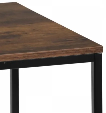 Pracovní stůl s regálem MDF dekor staré dřevo černý kov GD-520 OLW