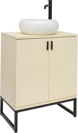 Koupelnová skříňka s umyvadlem Ceramia Easy 60x73x36 cm jasmín mat EASYUMDB11