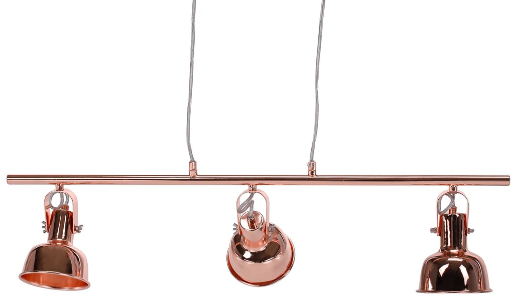 Kondela Visící lampa v retro stylu, kov, rose gold, AVIER TYP 4