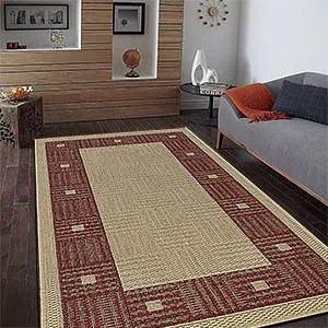 Kusový koberec Sisalo / DAWN 879 / O44P (J84 Red) – na von aj na doma, 133x190, béžová, chodba / predsieň, Oriental Weavers