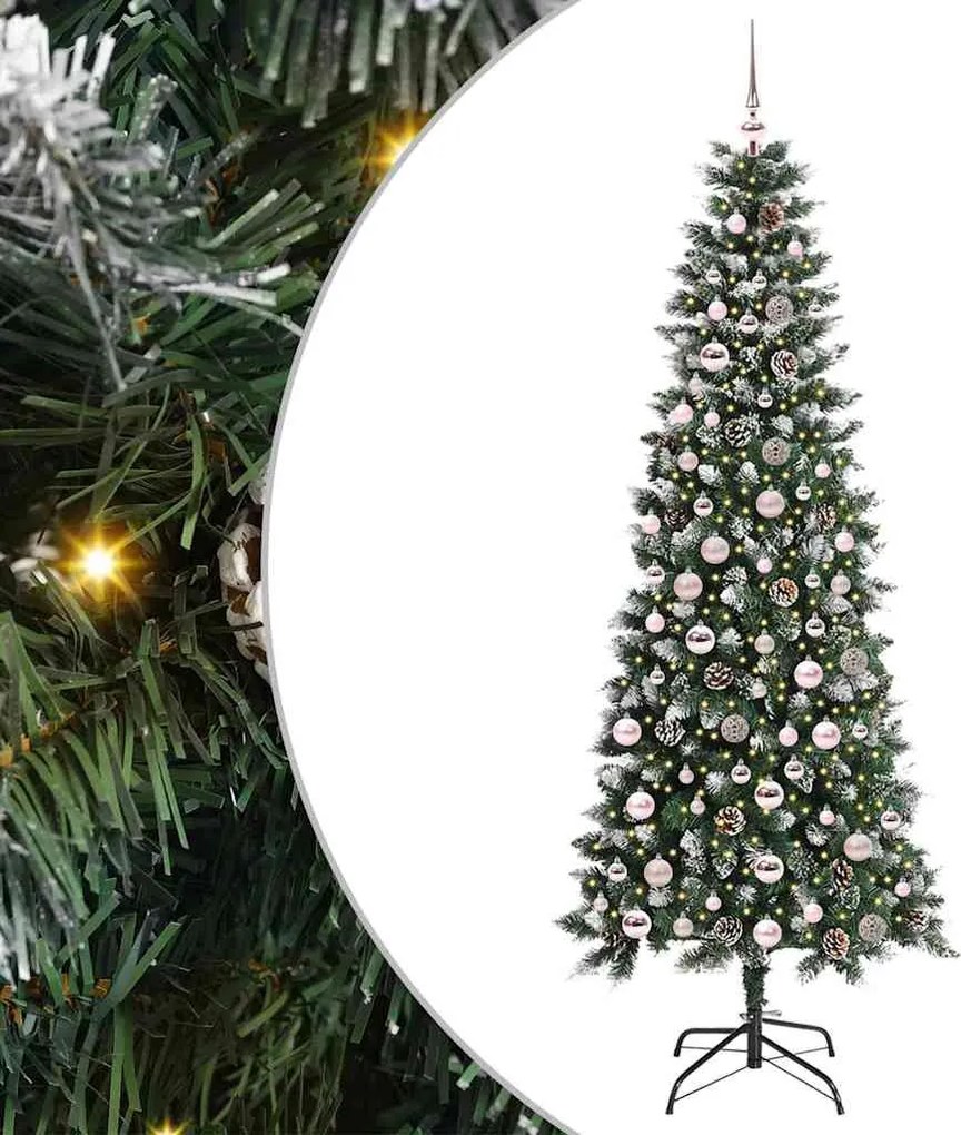 Umělý vánoční stromeček Zelená 210 cm PVC, plast a ocel 3395834