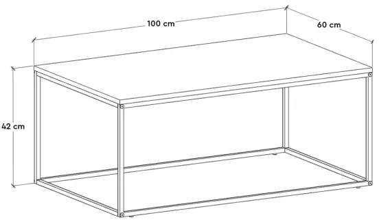 Konferenční stolek 42x100 cm černá