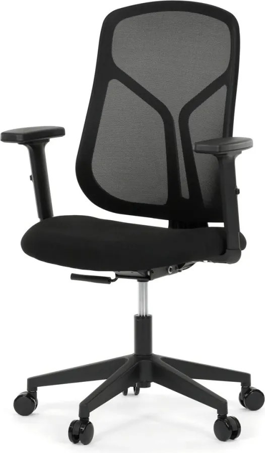 Kancelářská židle KA-S2173 BK, synchronní mechanismus, černá síťovina (67 x 60) cm