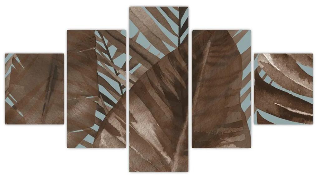 Obraz - Palmové listy, aquarel (125x70 cm)
