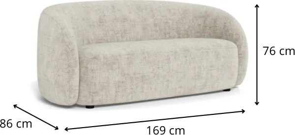 Dvoumístná lounge pohovka Lodi béžová