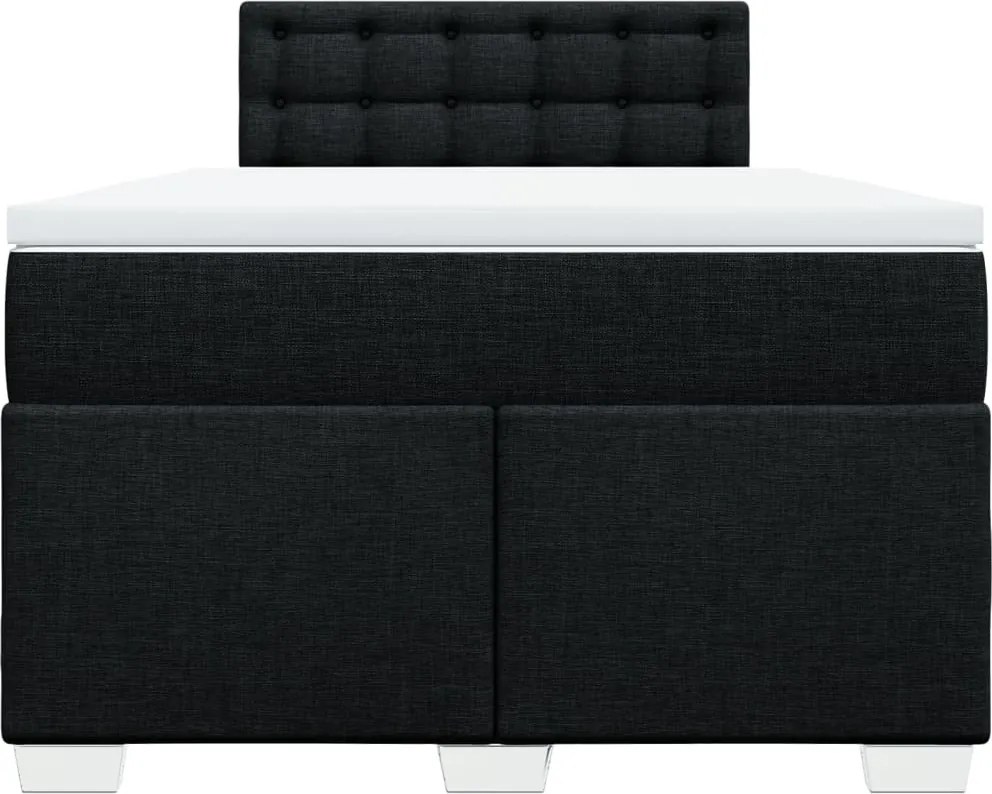 Box spring postel s matrací černá 120x200 cm textil 3285871