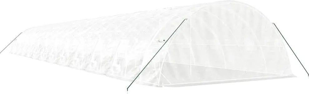 Skleník s ocelovým rámem bílý 120 m² 24 x 5 x 2,3 m 3188104