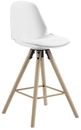 Oslo barová židle 93 cm bílá / natur