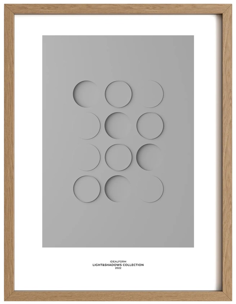 Idealform Poster no. 4 Shadow forms Barva: Silver grey, Velikost: 500x700 mm