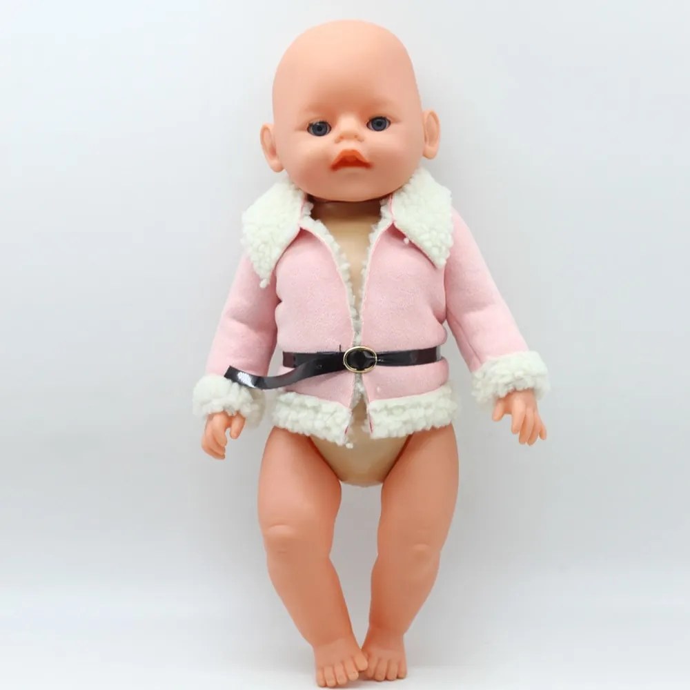 Vlněný kožíšek na American girl  a Baby Born 45 cm Varianty: Růžová