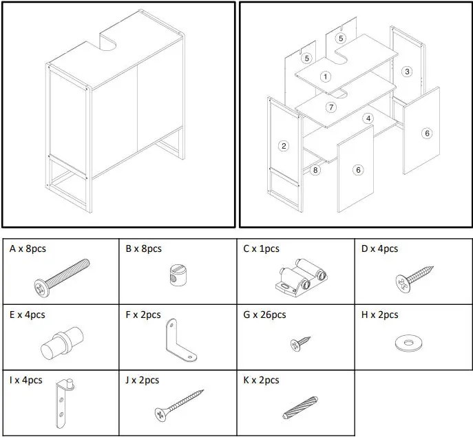 Skříňka pod umyvadlo NATUREO, 70 x 33 x 80 cm, černá