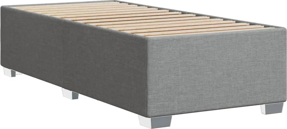 Rám postele bez matrace světle šedá 100 x 200 cm textil 3284450