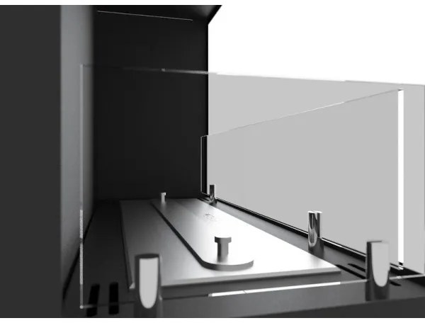 InFire - Rohový BIO krb 45x90 cm 3kW černá