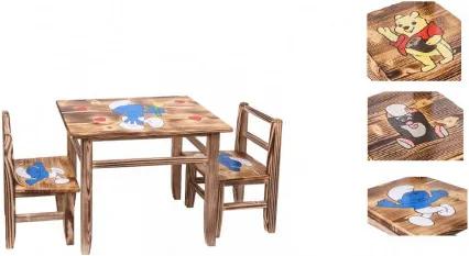 Dětský dřevěný stoleček s židličkami  CZ245