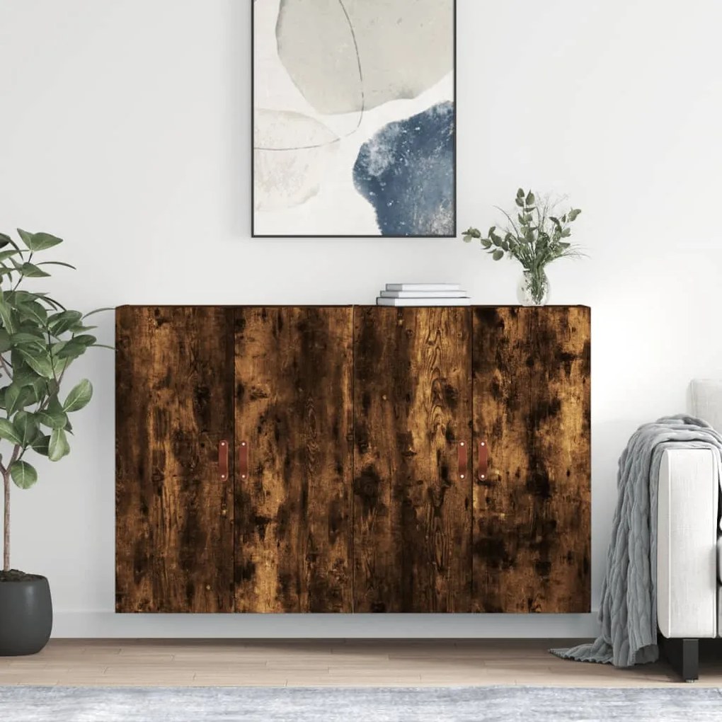 Nástěnné skříňky 2 ks kouřový dub 69,5 x 34 x 90 cm 3195600