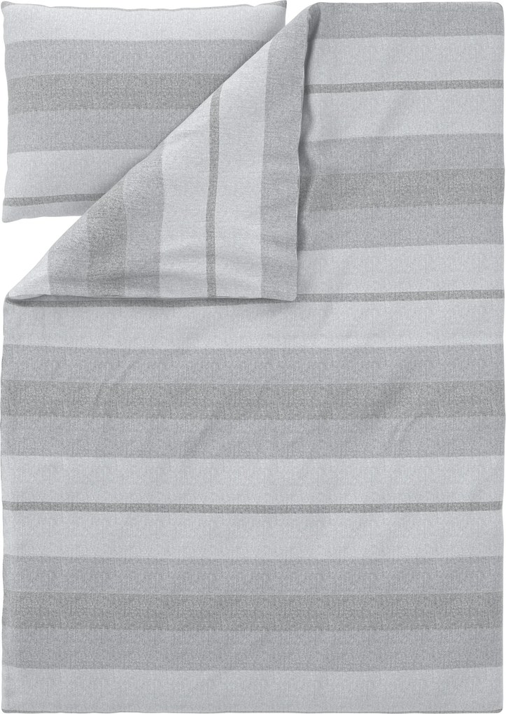 Livarno® Ložní povlečení Renforcé, 140 x 200 cm, 70 x 90 cm (bílá/šedá)
