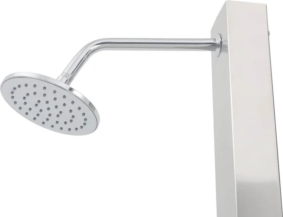 Zahradní sprcha s vaničkou WPC nerezová ocel 3051286