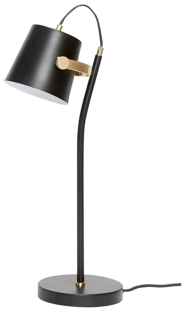 Hübsch Stolní lampa Black/brass, černá barva, zlatá barva, kov
