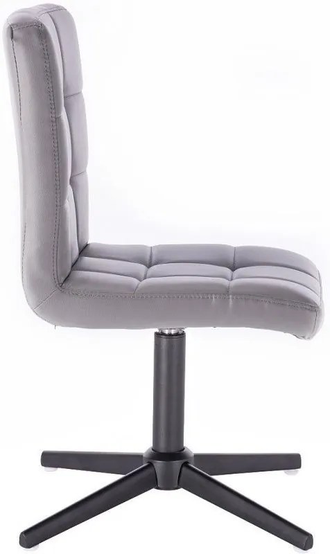 LuxuryForm DESIGN Otočná židle TOLEDO na černém kříži - šedá