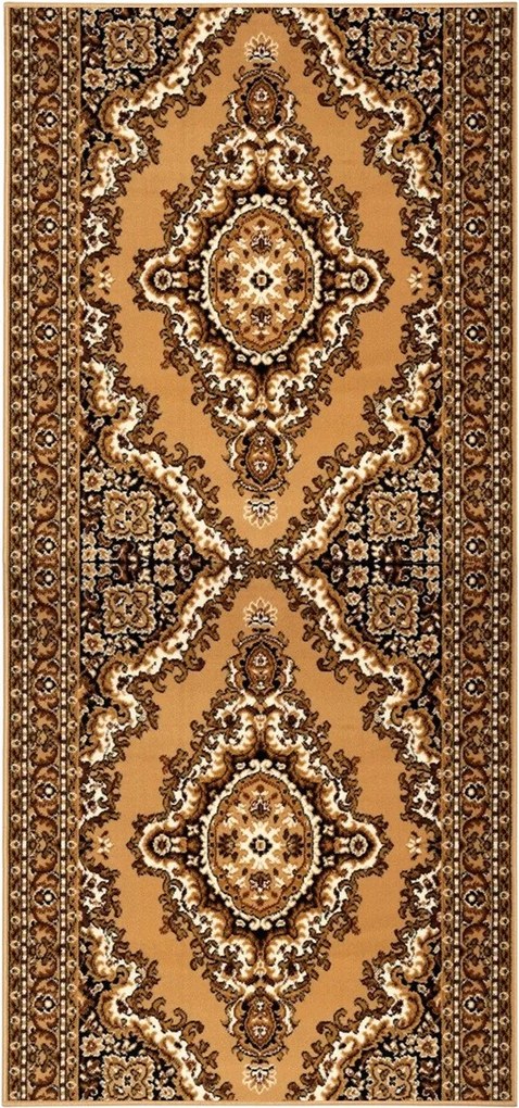 Alfa Carpets, Běhoun na míru TEHERAN T-102 beige, šíře 120 cm, béžová, chodba / předsíň
