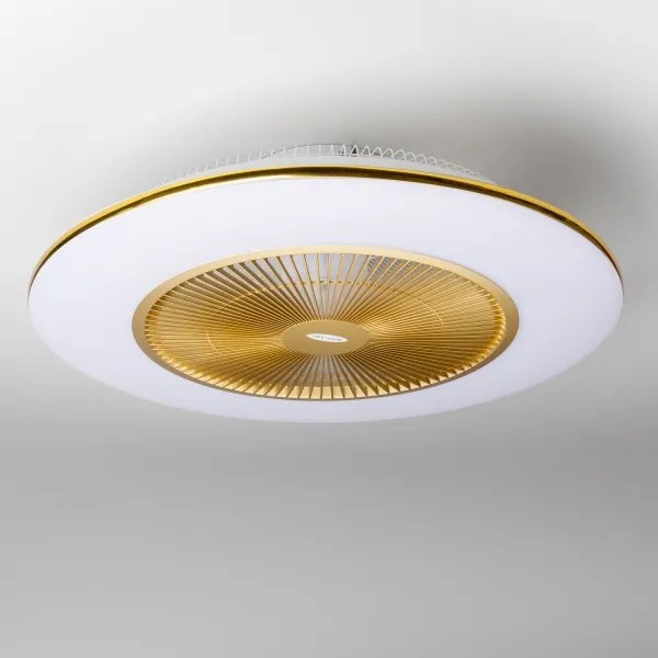 Brilagi - LED Stmívatelné svítidlo s ventilátorem AURA LED/38W/230V zlatá + DO