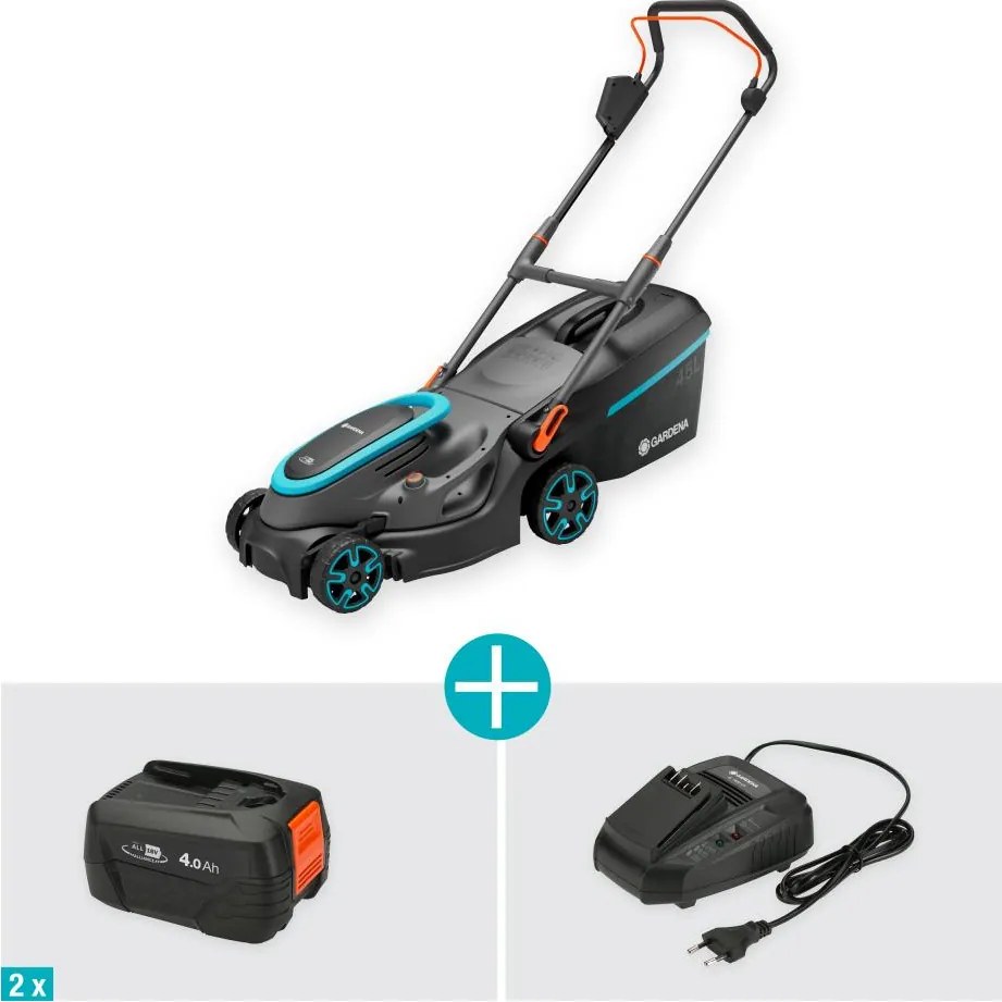 Akumulátorová sekačka Gardena PowerMax 37/36V P4A (včetně 2 baterií a nabíječky) - maxi SLEVA !