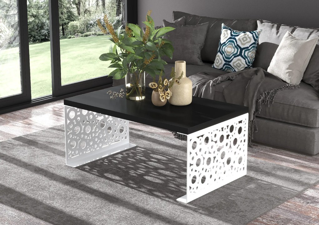 ADRK Furniture Konferenční stolek RINA 100x60 CT-RIN-W-B