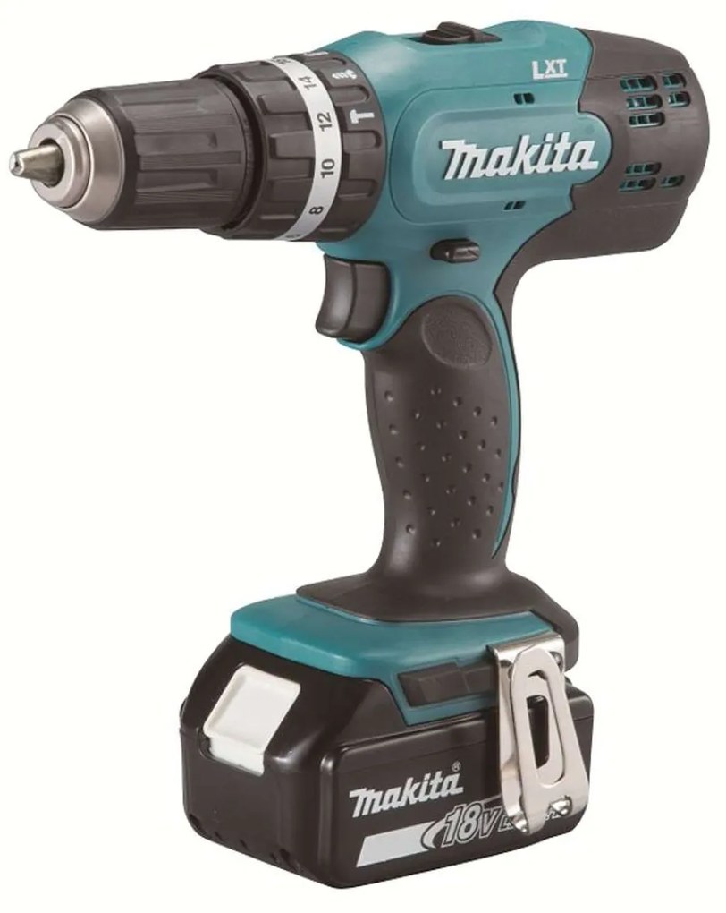 Makita Nářadí - 18V AKU vrtačka s příklepem, 1x aku Li-ion LXT 3,0 Ah, nabíječka DHP453RFX8