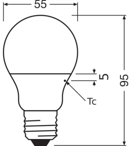 LED žárovka E27 LEDVANCE CLA FR V 4,9W (40W) neutrální bílá (4000K)