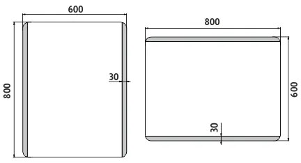 LED zrcadlo ZP17002 60x80 cm