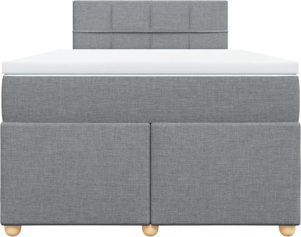 Box spring postel s matrací světle šedá 120x190 cm textil 3288919