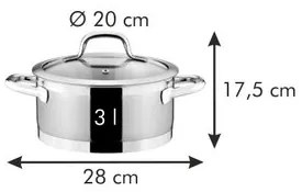 TESCOMA kastrol PRESIDENT s poklicí ø 20 cm, 3.0 l